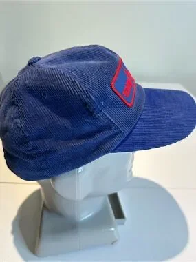 Accessories | Aeroquip Blue Corduroy Patch Cap With Red Logo | Poshmark